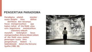 Perkembangan Paradigma Administrasi Publik | PPTX