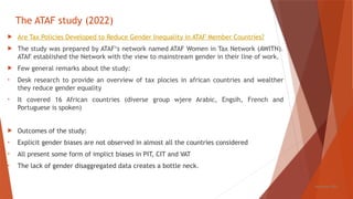 Tax and Gender Power Point for Tax Law students | PPTX