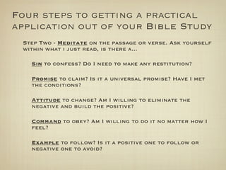 Studying the Bible for Spiritual Growth - Part 4 | PPT