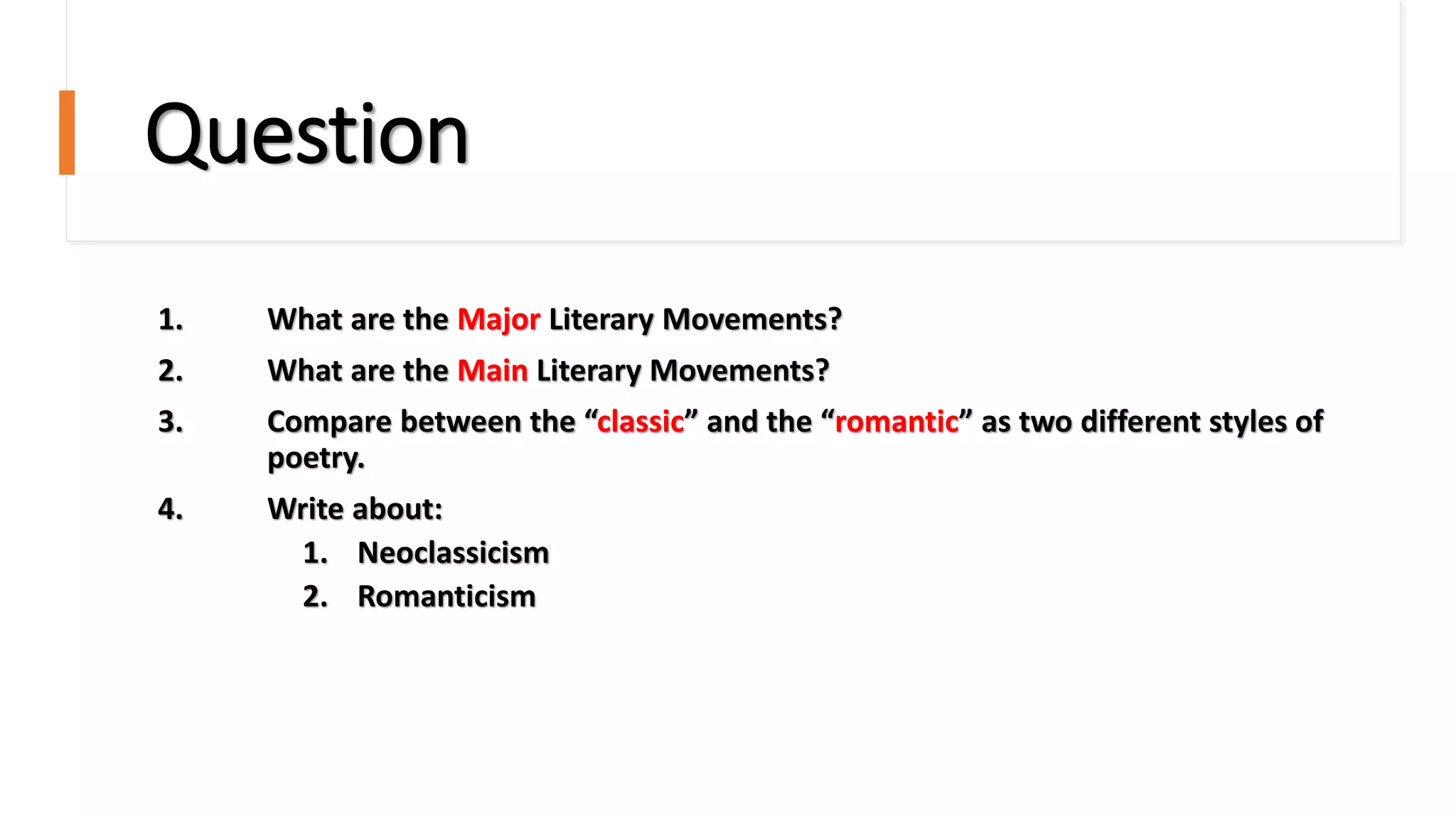 Part (4 1) literary movements | PDF