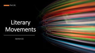 Part (4 1) literary movements | PDF