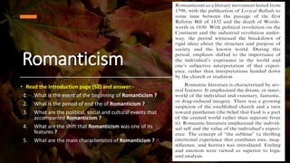 Part (4 1) literary movements | PDF