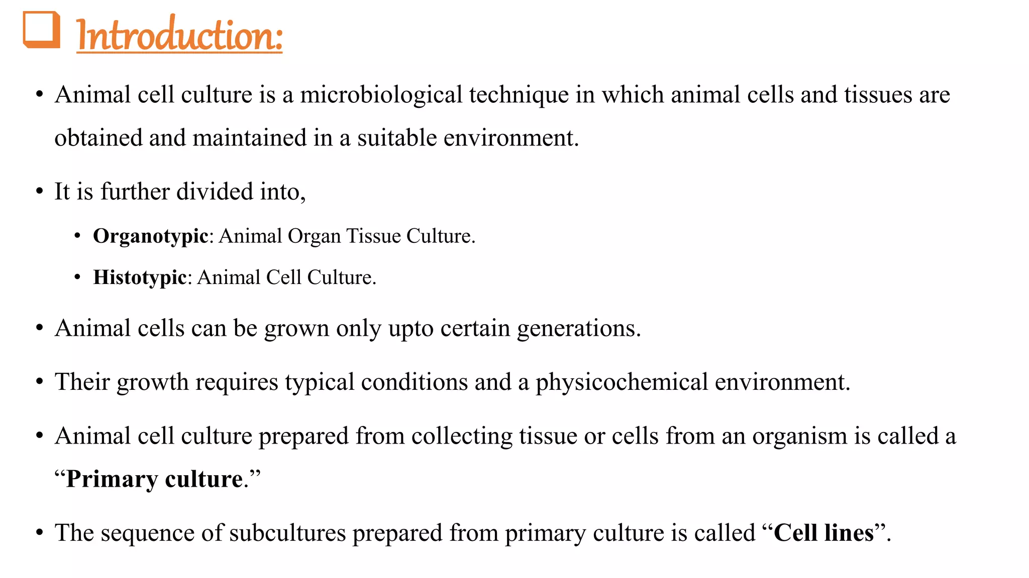 Animal Cell Culture: Growth of animal cells in culture. PHARMACEUTICAL ...