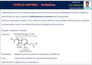MC - III, Unit - 1, Part 4 - Cephalosporin.pdf