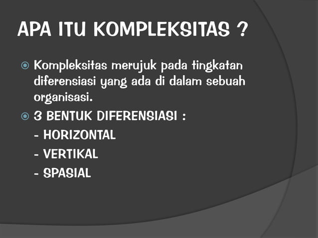 Materi Pertemuan Keempat Teori Organisasi (Dimensi Struktur Organisasi) | PDF