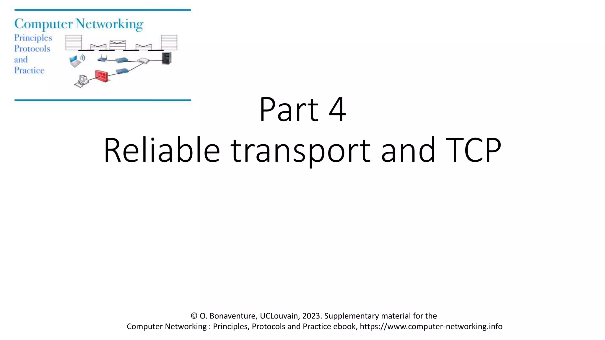 Part4-reliable-tcp.pptx | Computer Networking | Computing