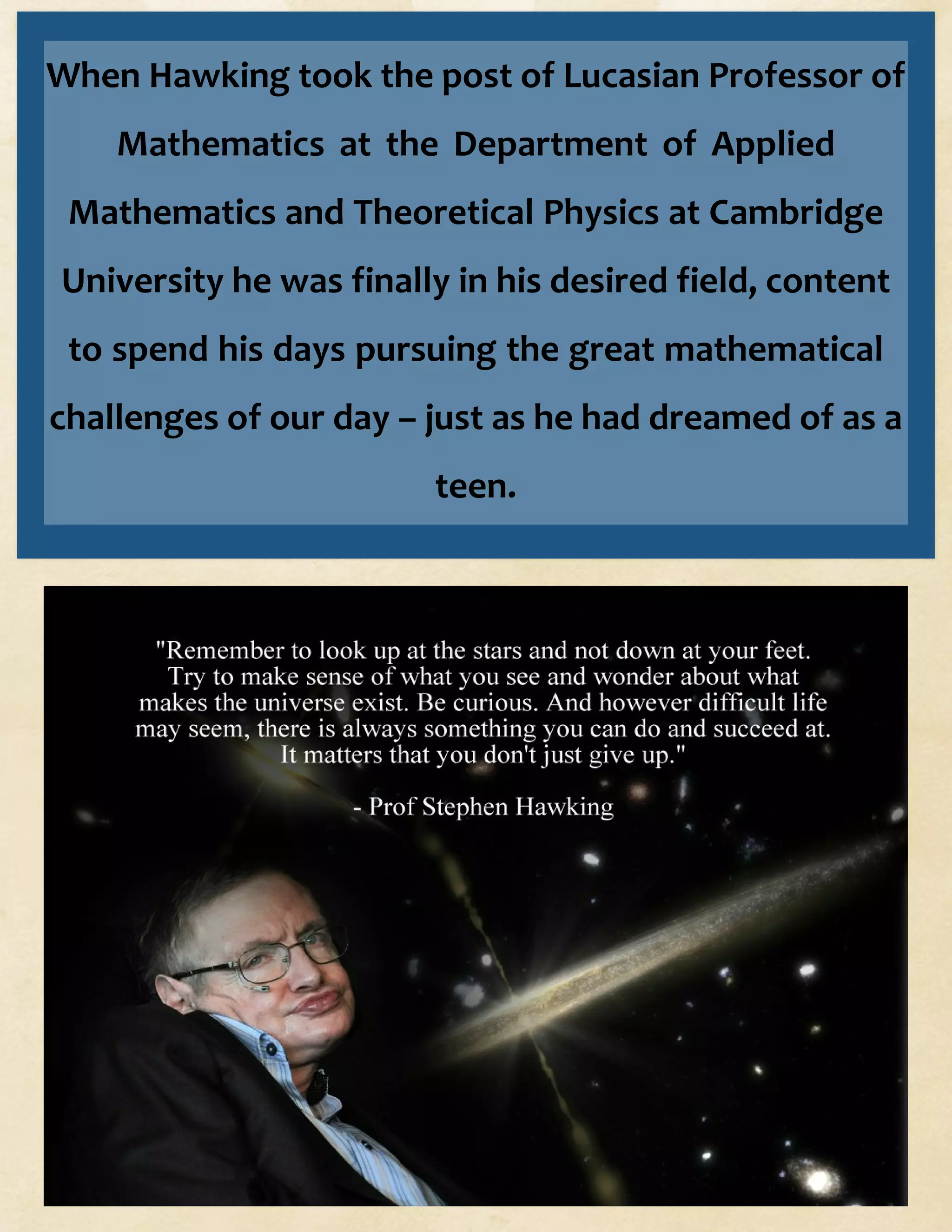 Stephen Hawking #Inspiration | PDF