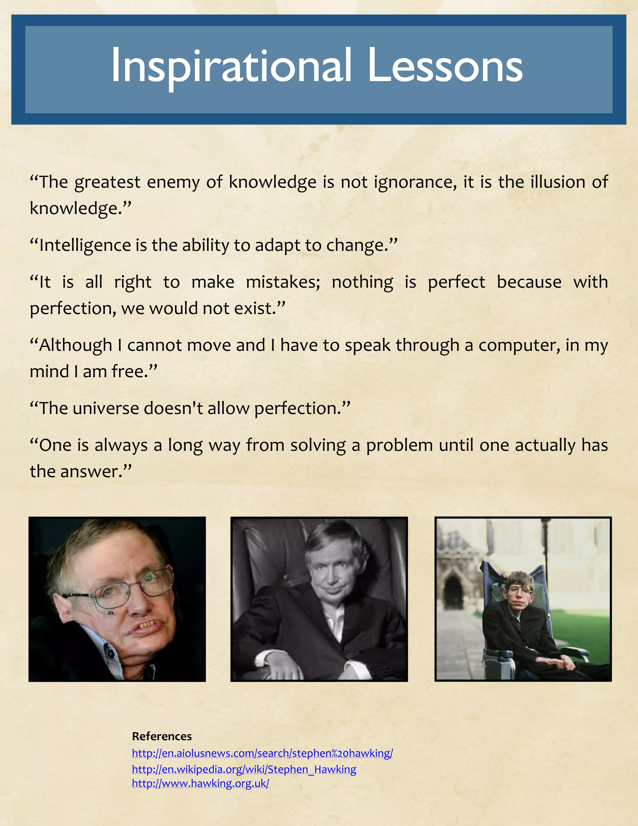 Stephen Hawking #Inspiration | PDF
