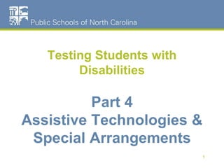 Testing Students with Disabilities | PPT