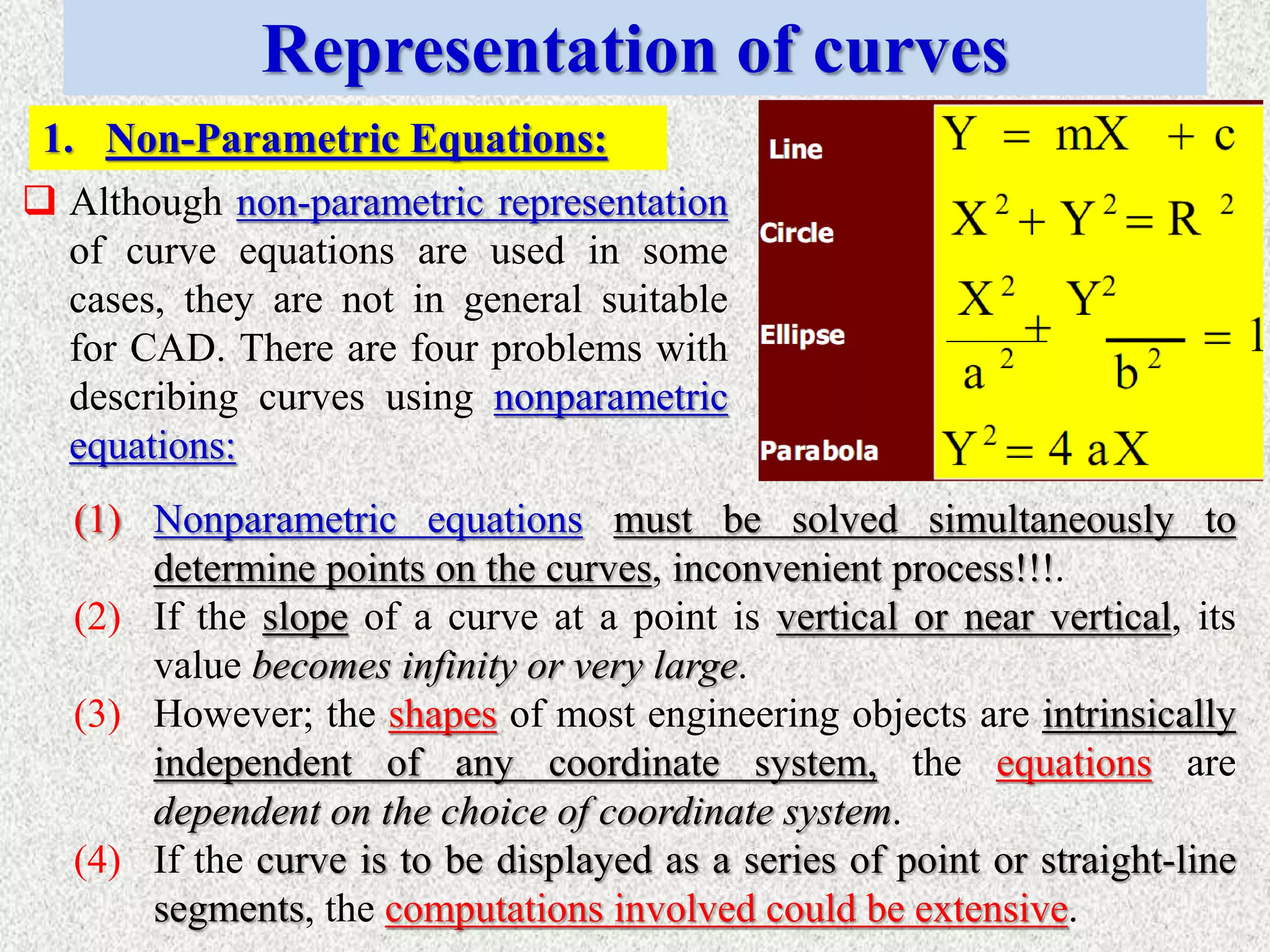 Part 4 Types And Mathematical Representations Of Curves Pptx 3 D