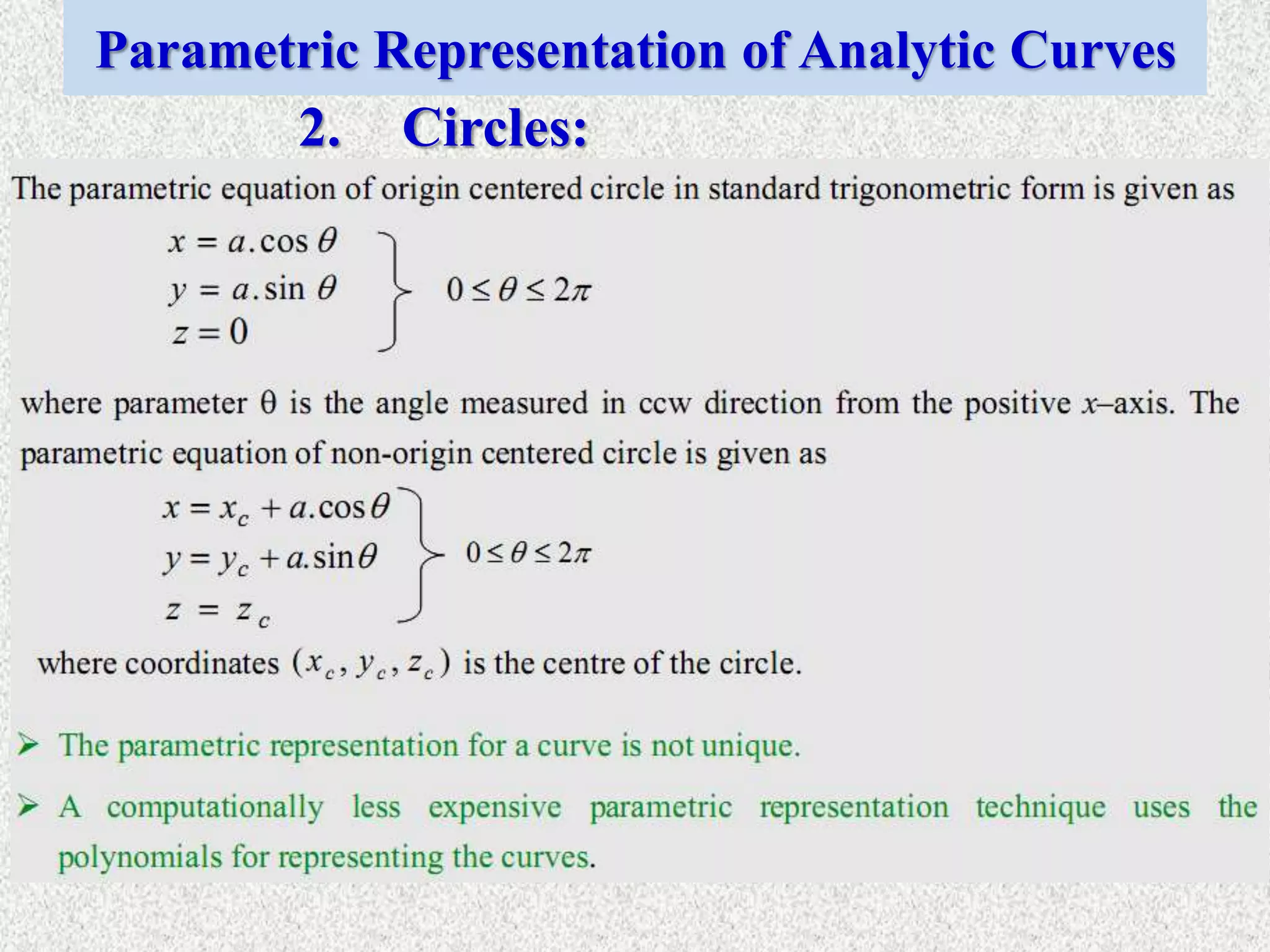 Part 4 Types And Mathematical Representations Of Curves Pptx 3 D