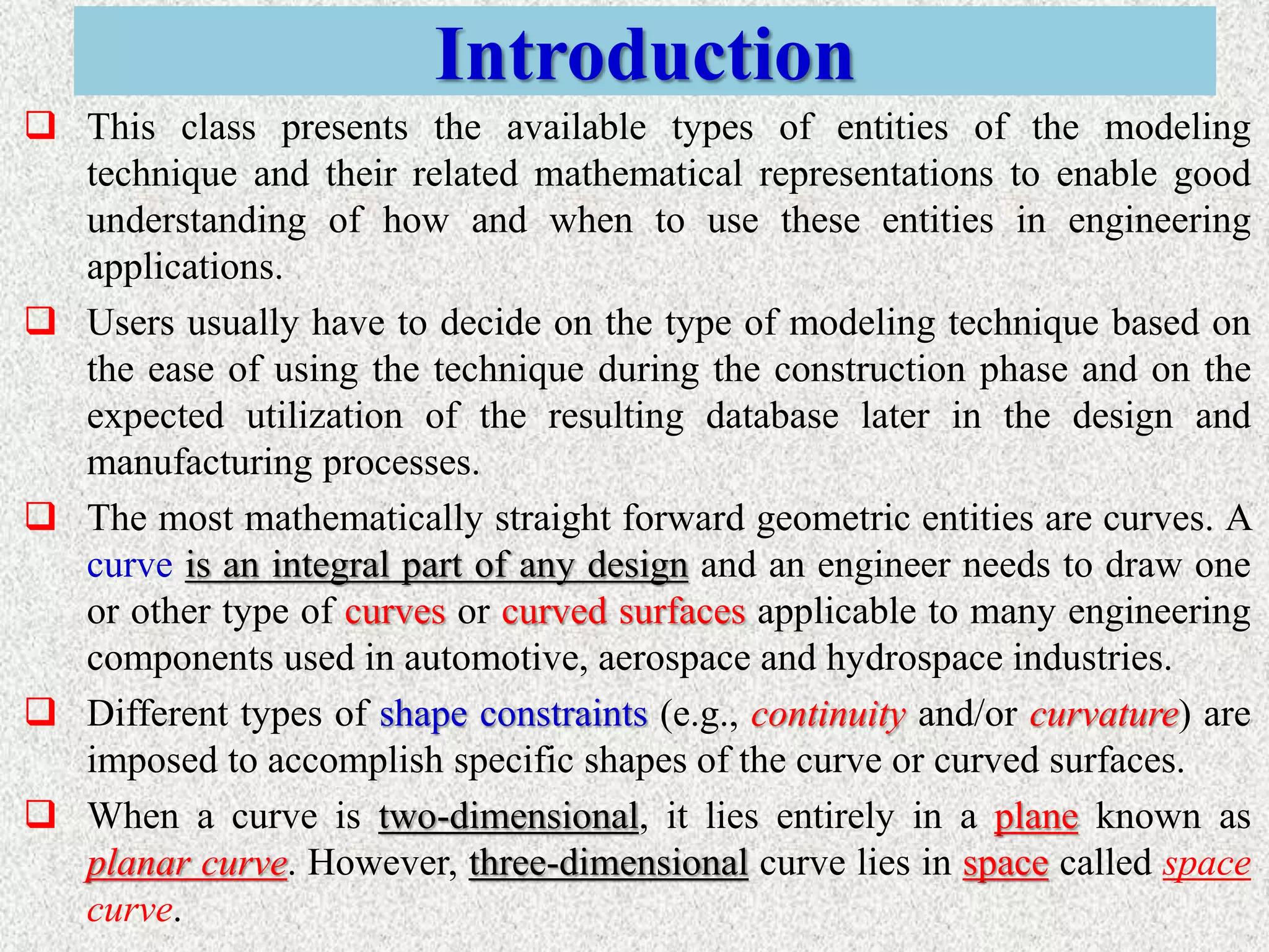 Part 4 Types And Mathematical Representations Of Curves Pptx 3 D Graphics Computer Software