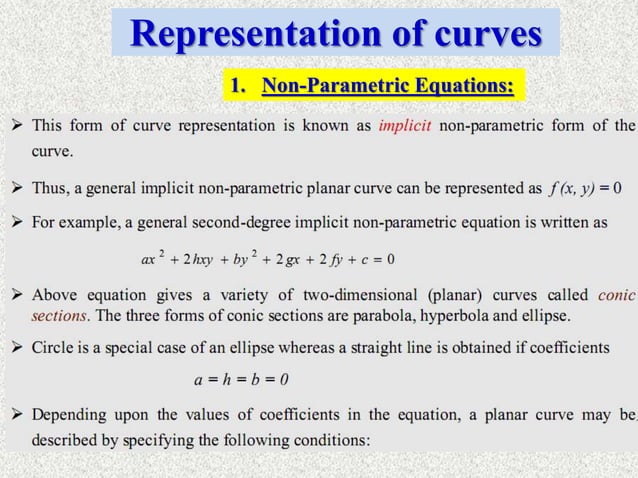 Part 4-Types and mathematical representations of Curves .pptx | 3-D ...