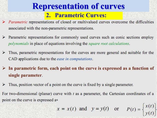 Part 4 Types And Mathematical Representations Of Curves Pptx 3 D