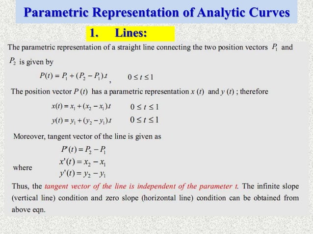 Part 4 Types And Mathematical Representations Of Curves Pptx 3 D Graphics Computer Software