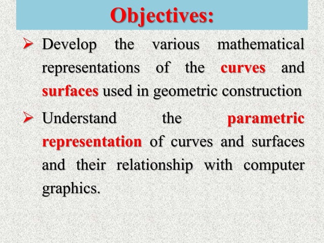 Part 4-Types and mathematical representations of Curves .pptx | 3-D ...