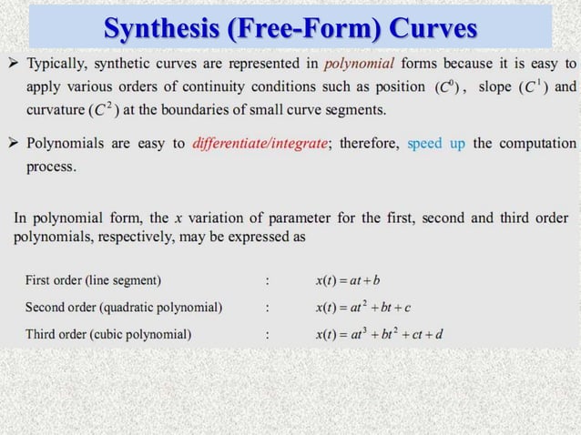 Part 4-Types and mathematical representations of Curves .pptx | 3-D ...