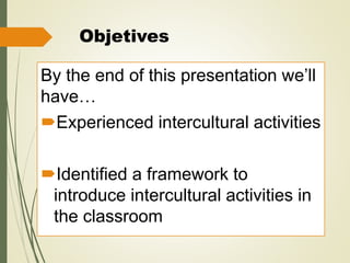 Intercultural language learning activities | PPTX