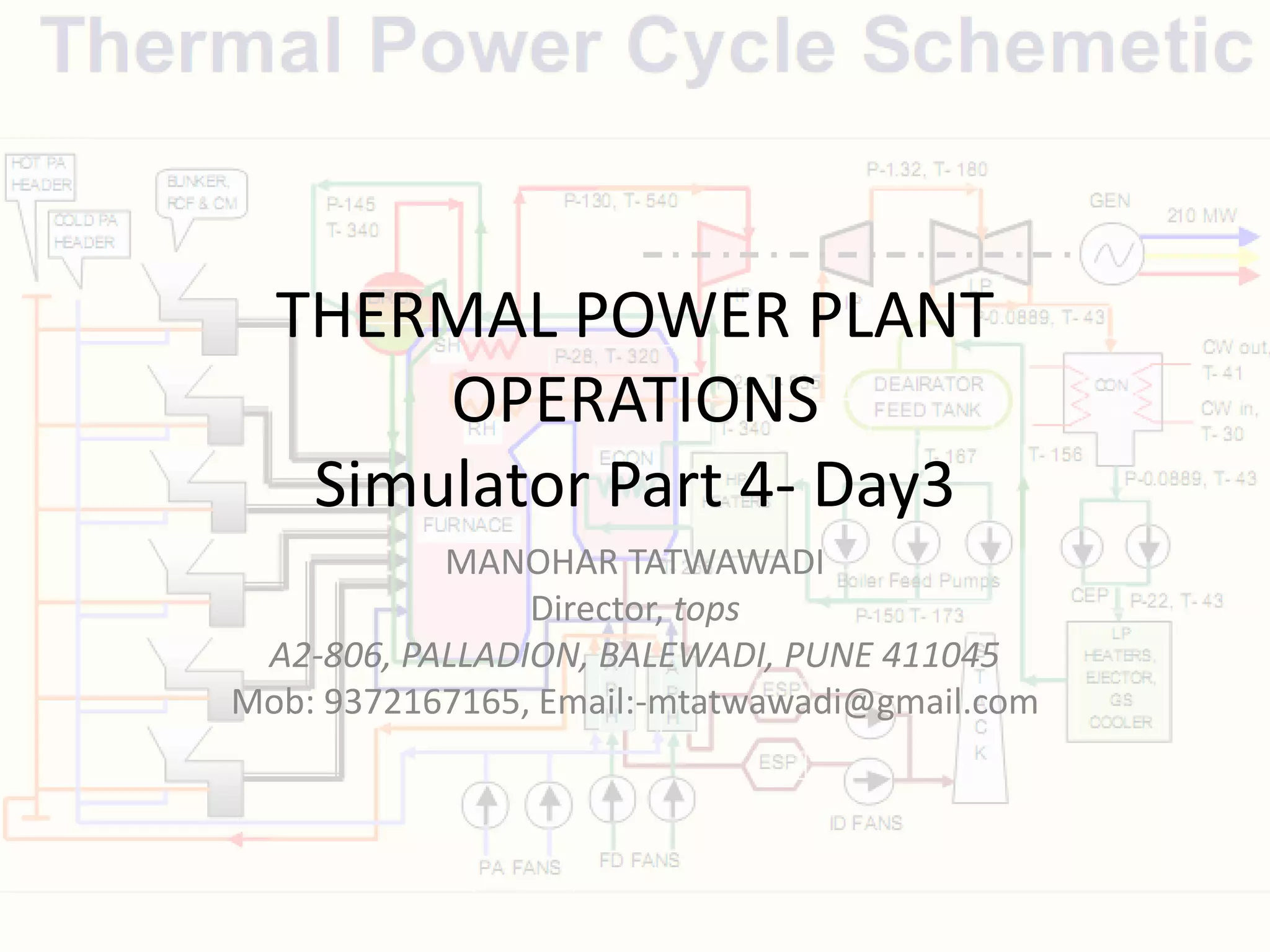POWER PLANT SIMULATOR 210 MW LMW TURBINE | PDF