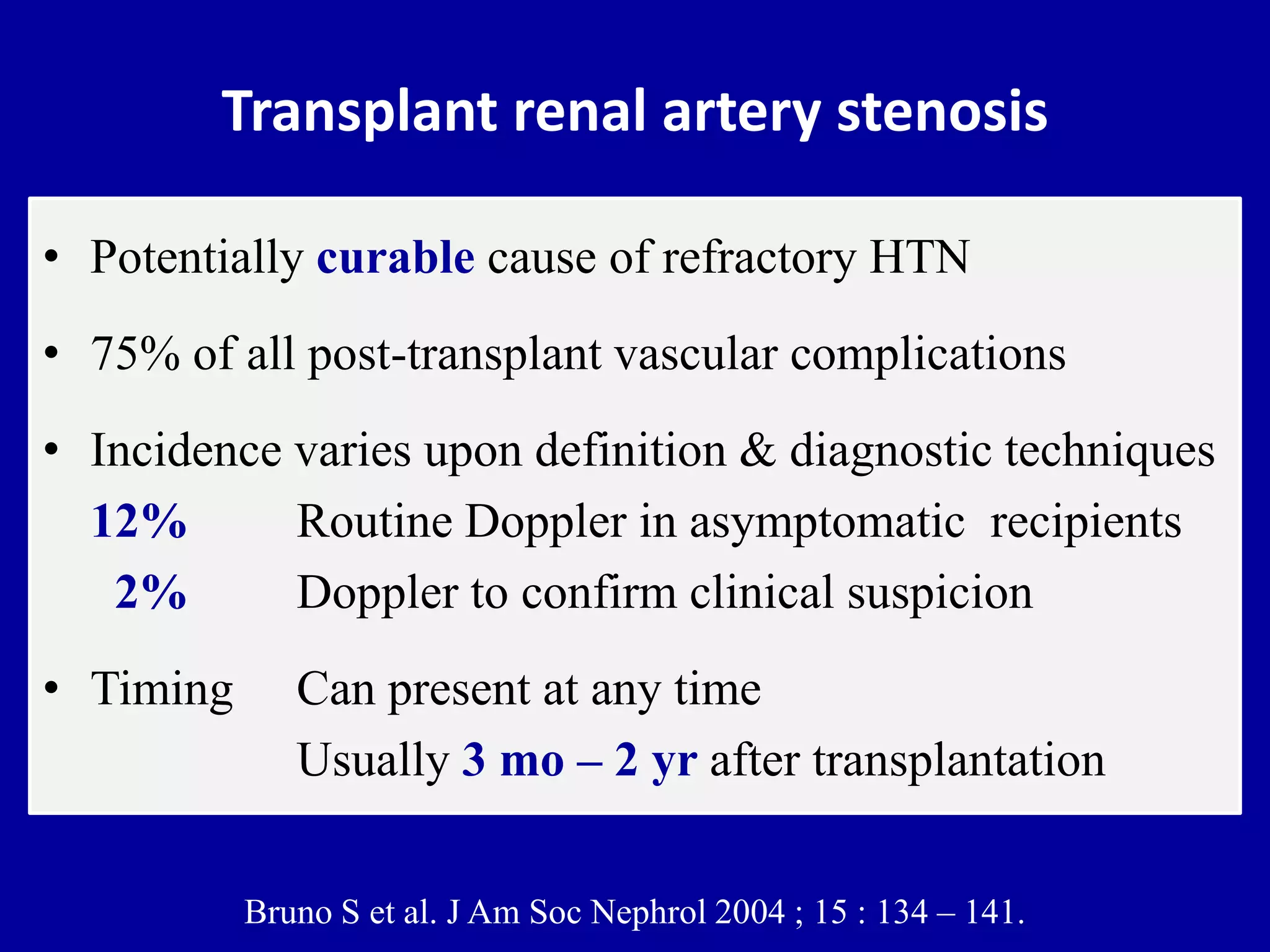 Part 4 doppler usg of renal artery stenosis in transplant kidney | PPT