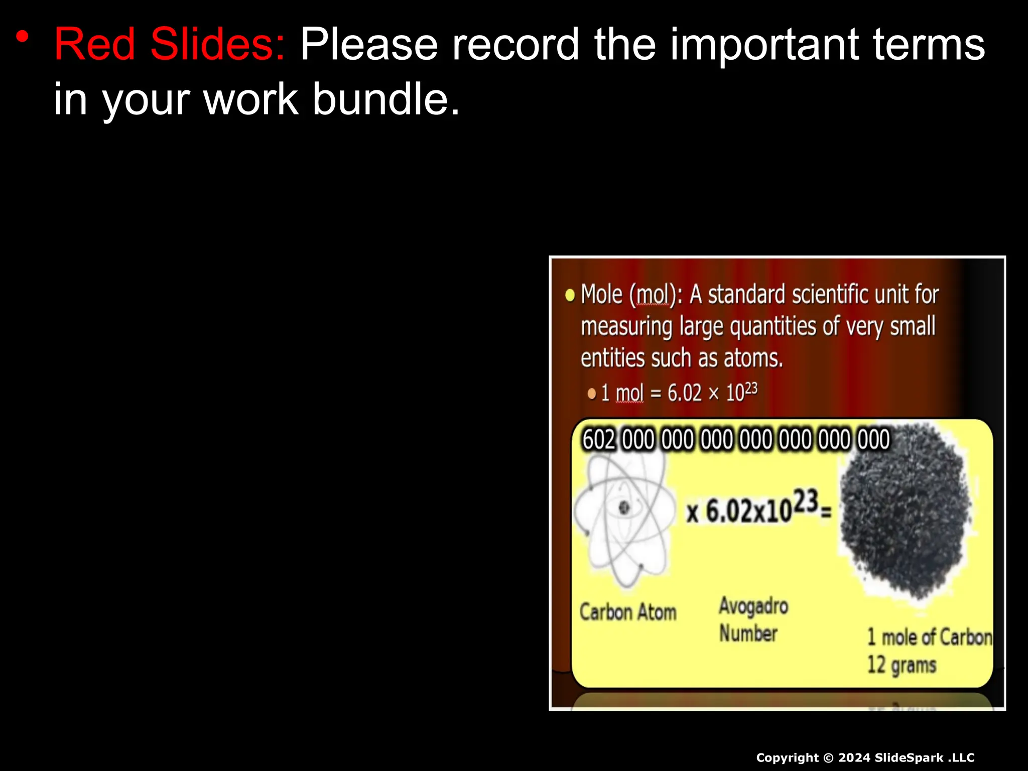 Moles and Molar Mass Lesson Slideshow from SlideSpark Science | PPT