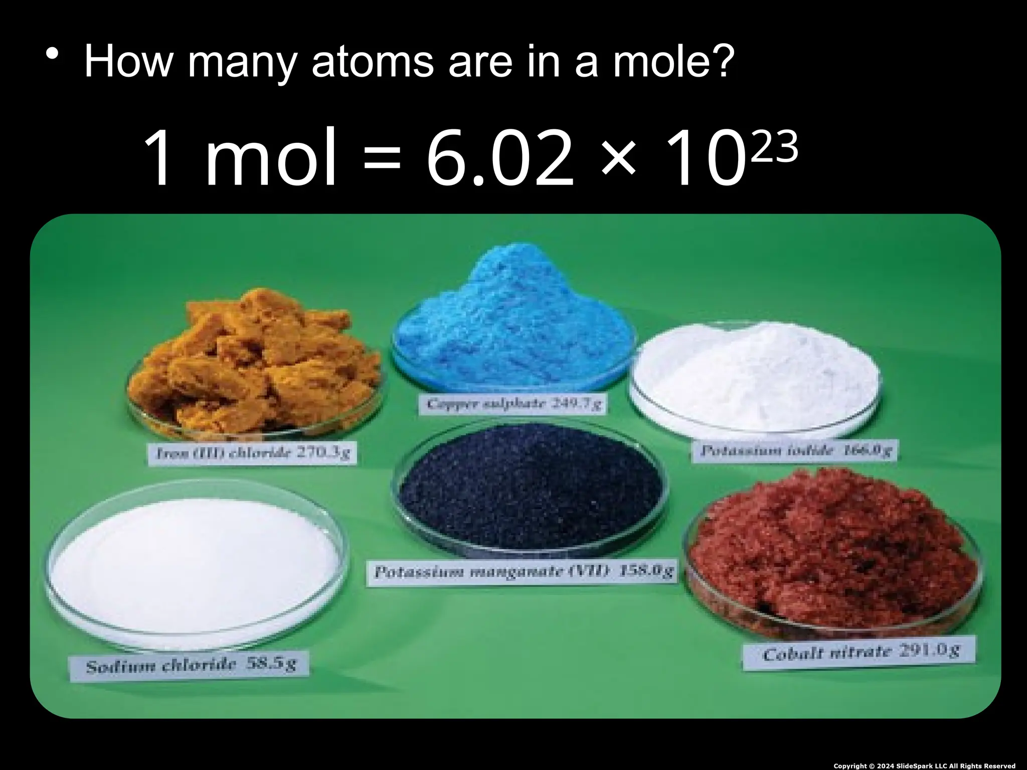 Moles and Molar Mass Lesson Slideshow from SlideSpark Science | PPT
