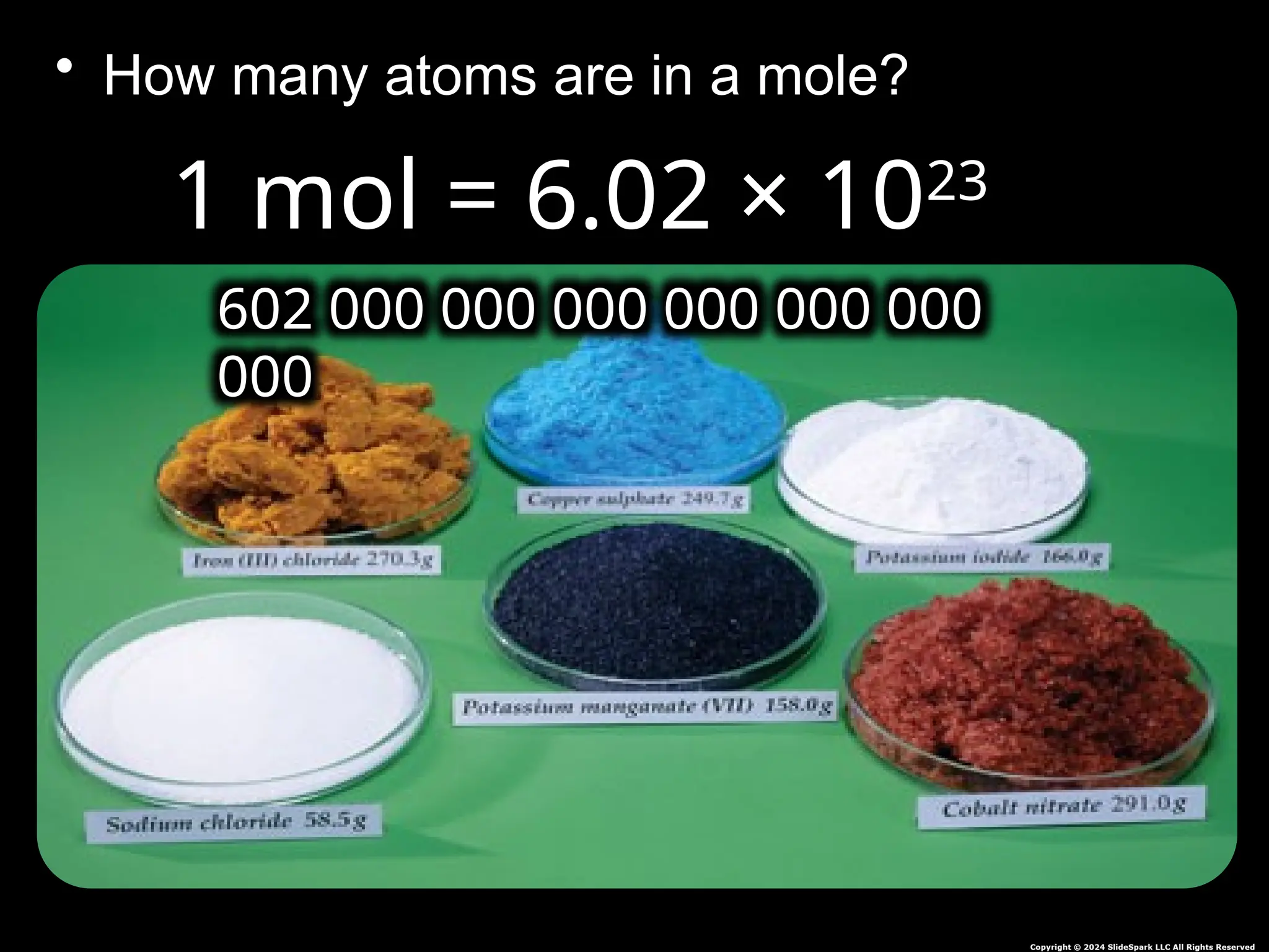Moles and Molar Mass Lesson Slideshow from SlideSpark Science | PPT