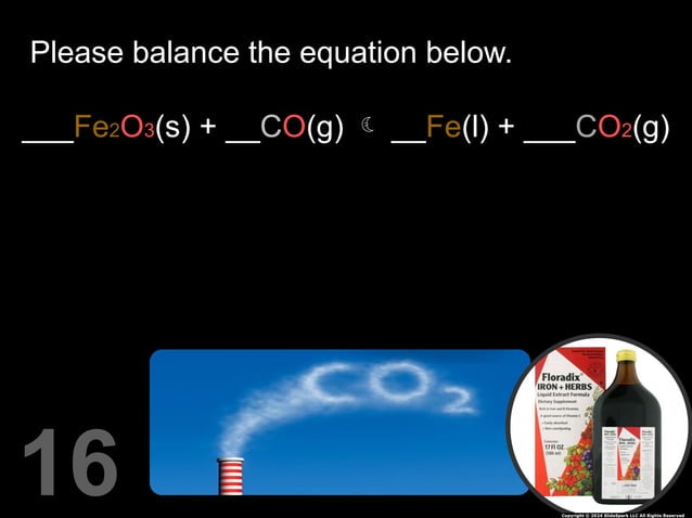 Quiz Balancing Chemical Equations, Moles, Molar Mass, Subscripts and ...