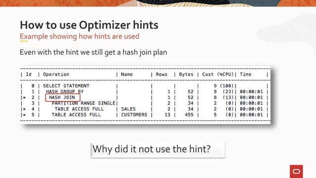 Part4 Influencing Execution Plans with Optimizer Hints | PPT