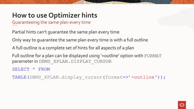 Part4 Influencing Execution Plans with Optimizer Hints | PPT