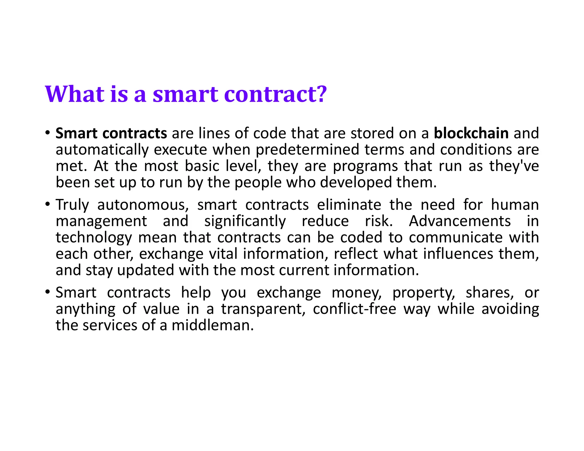 Part 4: Understanding the working of Smart Contracts | PDF