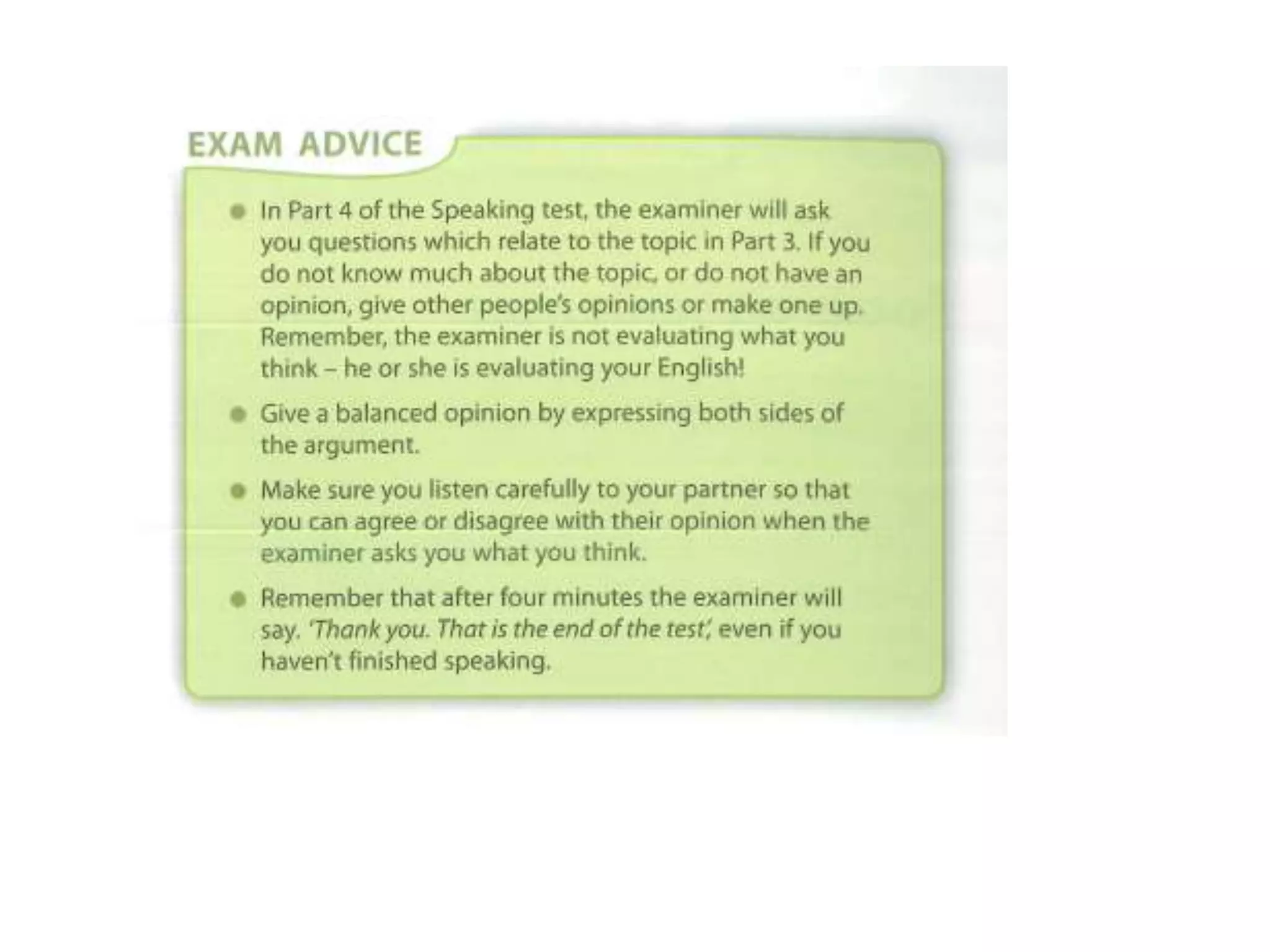 FCE Part 4 speaking | PPTX