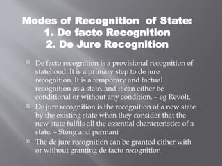 Part 4 State Recognition for PIL-LLB-3rd Year | PPTX