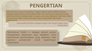 Dimensi Amdinistrasi Publik (Teori Administrasi Negara) | PPTX