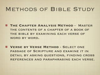 Studying the Bible for Spiritual Growth - Part 5 | PDF
