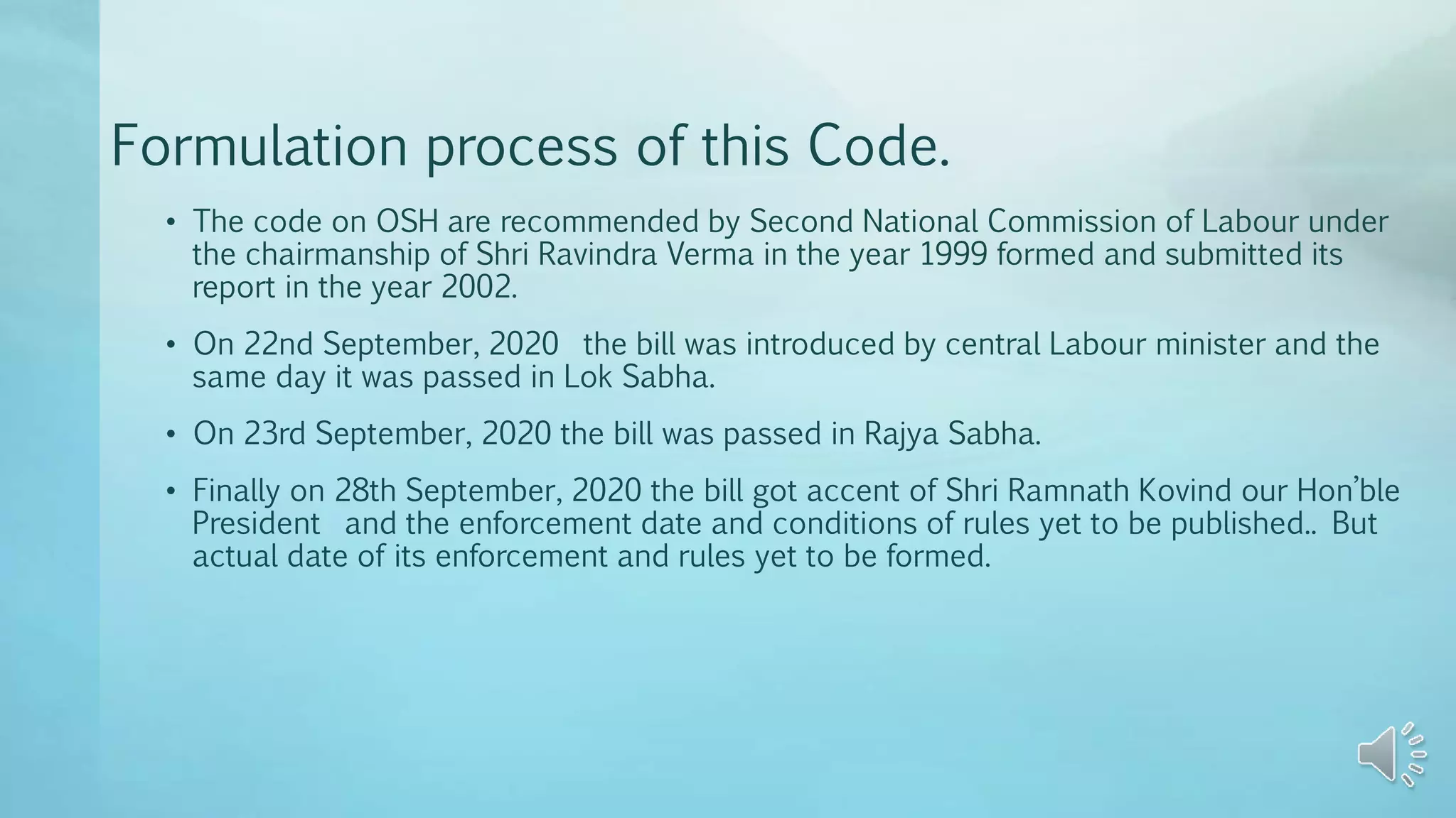 CODE ON OSH 2020 | PPTX