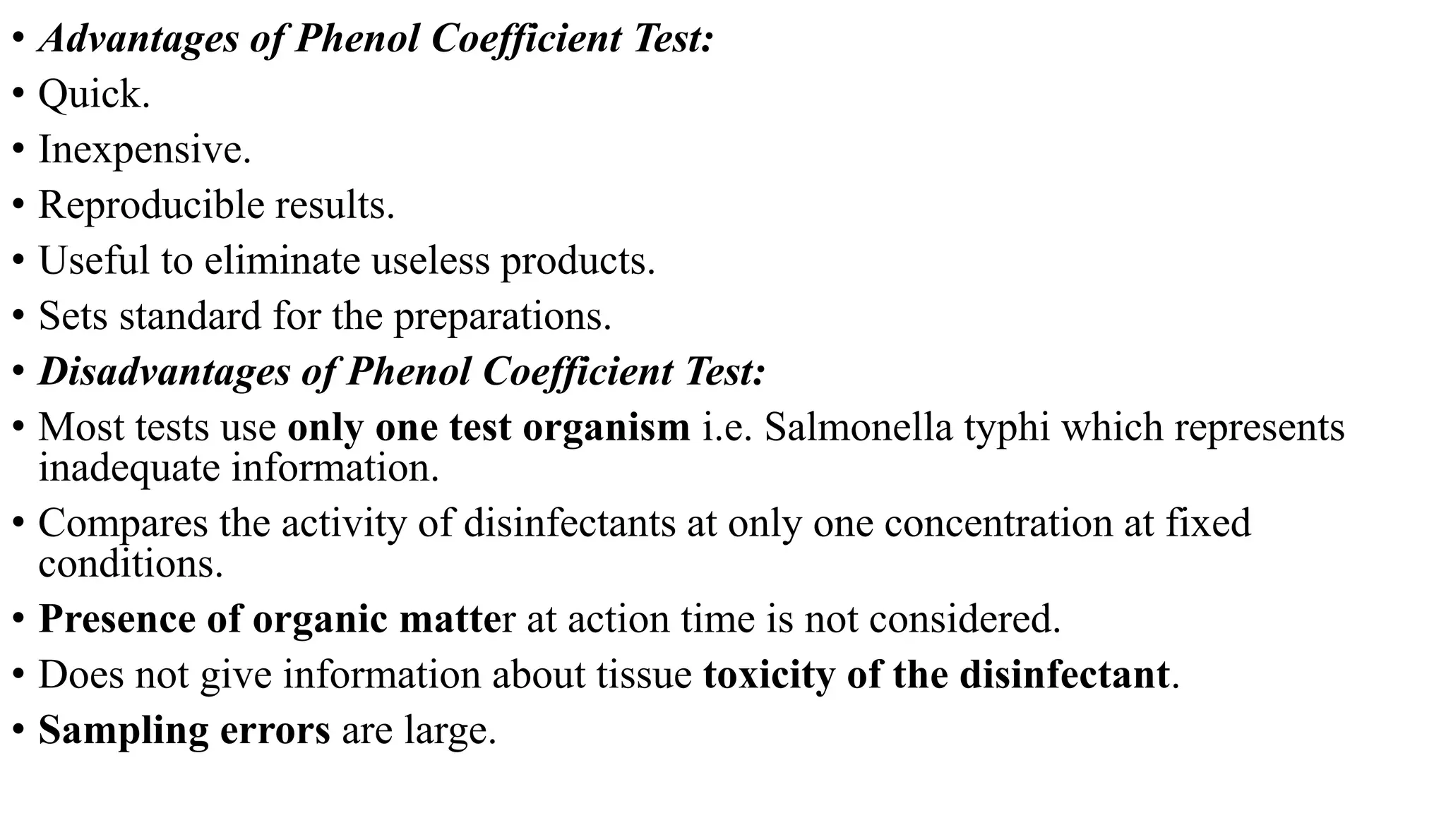 Evaluation of Bactericidal and Bacteriostatic (Disinfectant ...