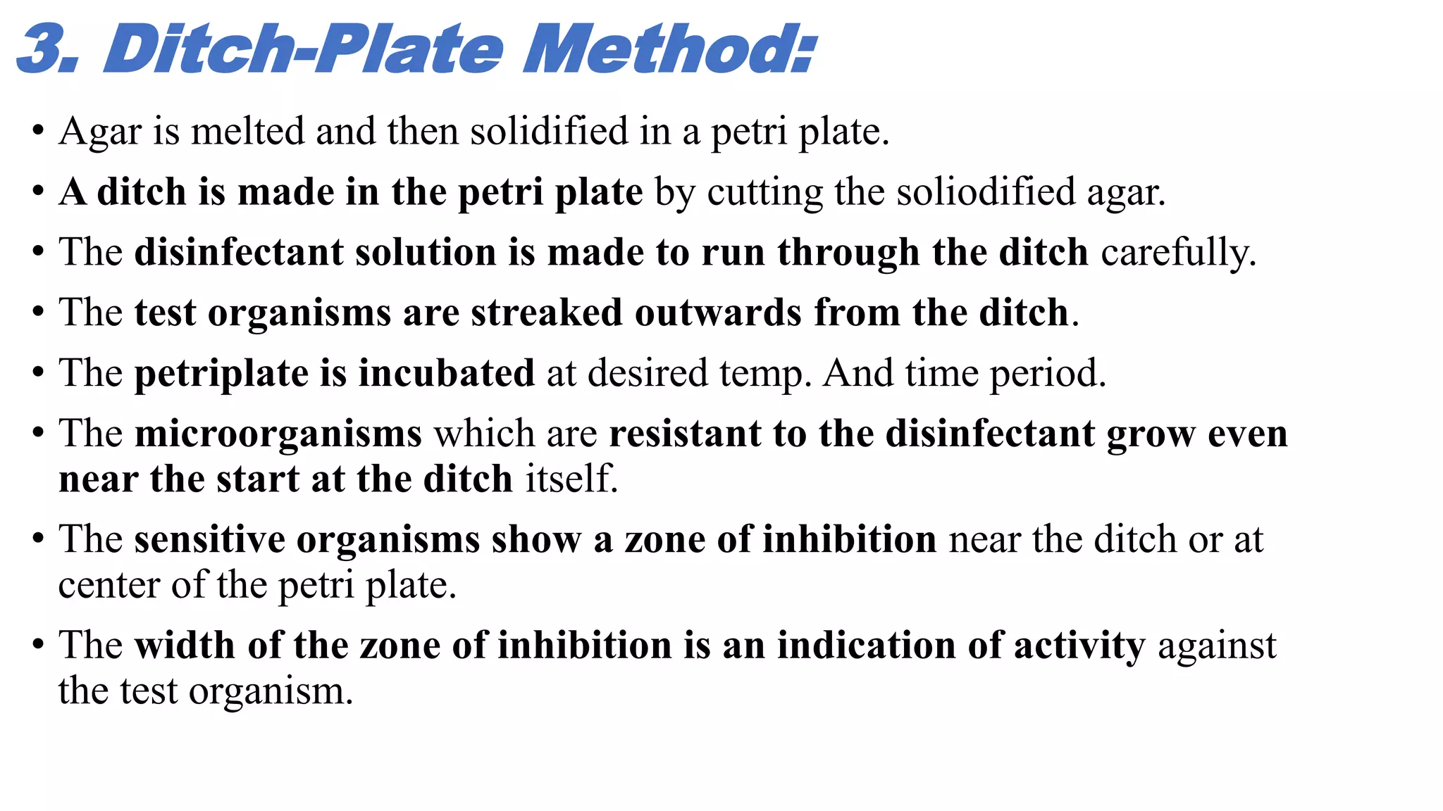 Evaluation of Bactericidal and Bacteriostatic (Disinfectant ...
