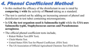Evaluation of Bactericidal and Bacteriostatic (Disinfectant ...