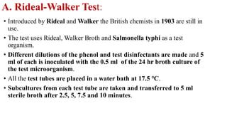 Evaluation of Bactericidal and Bacteriostatic (Disinfectant ...