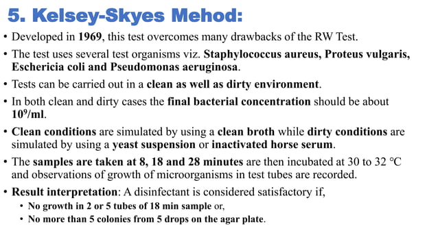 Evaluation of Bactericidal and Bacteriostatic (Disinfectant ...
