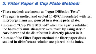 Evaluation of Bactericidal and Bacteriostatic (Disinfectant ...
