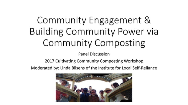 CCC Workshop - Part 5: Community Engagement & Building Community Power ...
