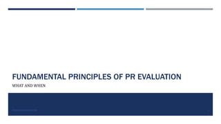 Public Relations Planning Course Part 5: The evaluation phase | PPTX ...