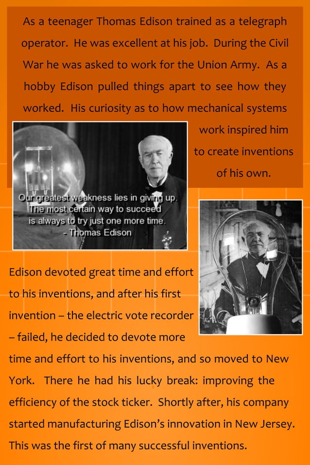 Thomas Edison Inspiration | PDF