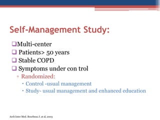 Lecture 5 COPD course Self management of COPD | PDF