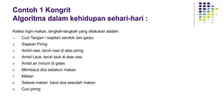 PENGENALAN ALGORITMA DALAM KEHIDUPAN SEHARI | PPT