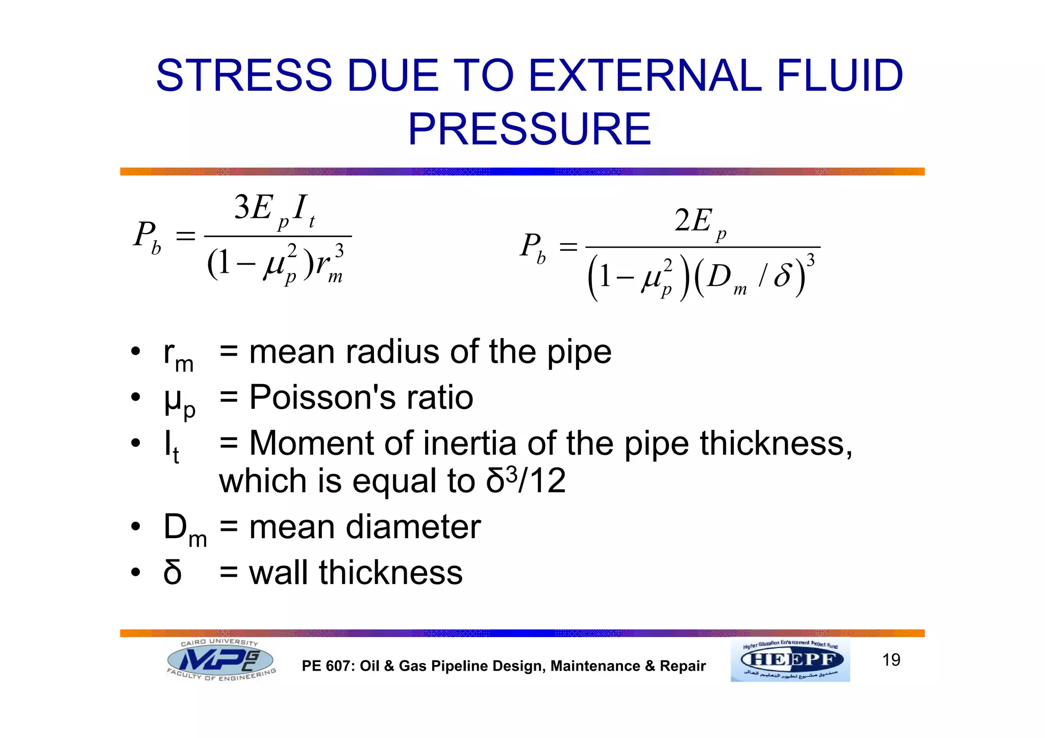 Part 5 structural design of pipelines | PDF