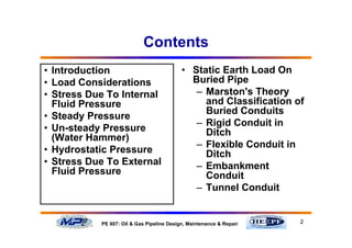 Part 5 structural design of pipelines | PDF
