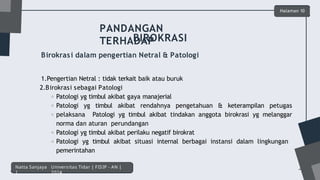 Birokrasi Indonesia (Teori Administrasi Negara) | PPTX